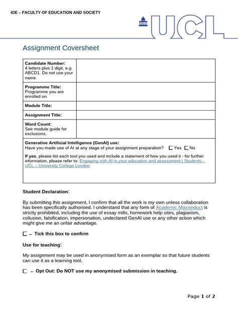 Ioe Assignment Coversheet 24 25 Pdf