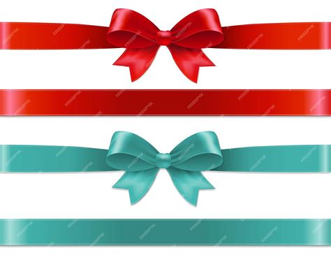 Premium Vector Color Bows Collection Isolated White Background With Gradient Mesh Vector