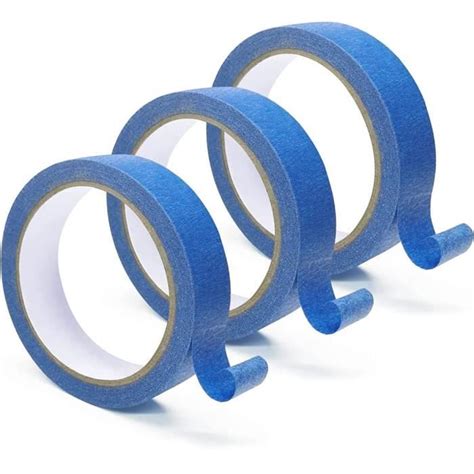 Lot De 3 Rouleaux De Ruban Adhésif Bleu Force Moyenne Pour