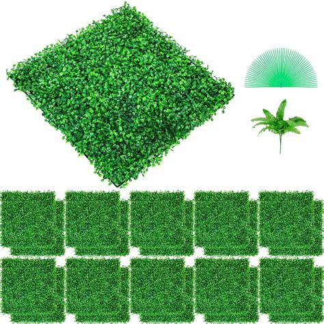 Skyshalo 24pcs 10x10 Artificial Boxwood Panelsboxwood Hedge Wall