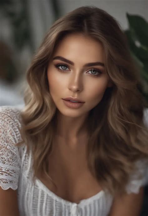 Arafed Woman Completely Fille Sexy Aux Yeux Bleus Ultra Realist Meticulously Detailed