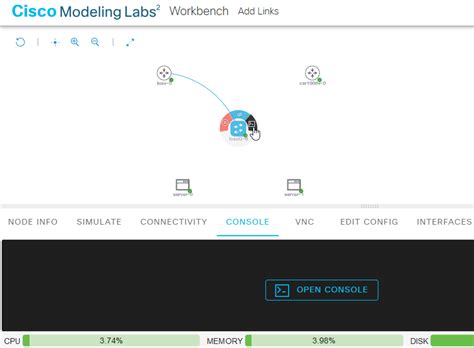 Connecting To A Node S Console Cisco Modeling Labs V2 1 Cisco DevNet