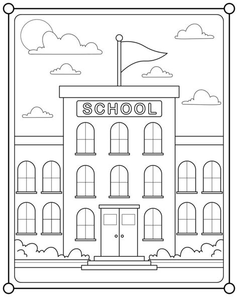 Edificio Para Colorear