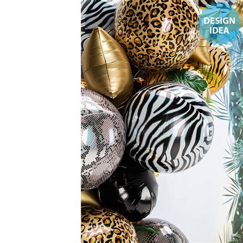 16 Inch Anagram Zebra Print Orbz Foil Balloon 42107