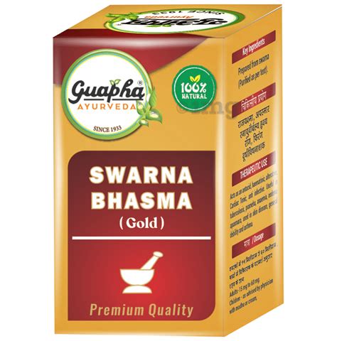 Guapha Ayurveda Swarna Bhasma Buy Bottle Of 125 Mg Powder At Best