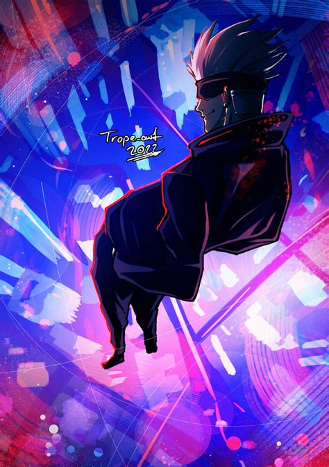 Trope Art Gojou Satoru Jujutsu Kaisen Multicolored Background