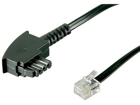 Tae Anschluß Kabel Tae F Stecker Auf Westernstecker Schwarz 3m