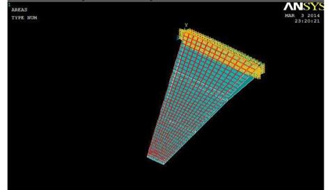 Finite Element Model Of Aircraft Wing With Loads And