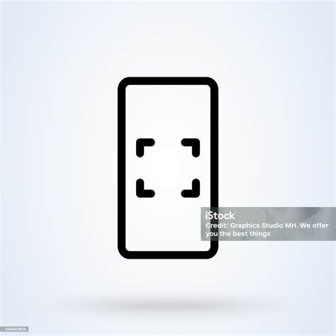 Pindai Kode Qr Ikon Atau Gaya Seni Garis Logo Konsep Pemindai Kode