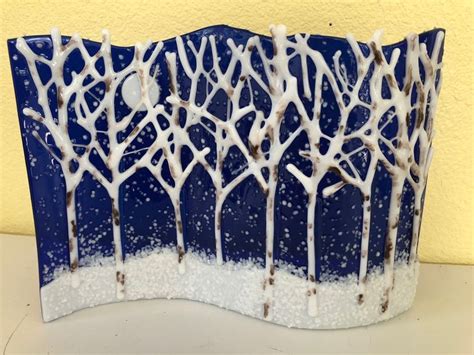 Winter Scene In Fused Glass
