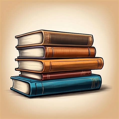 Premium Ai Image Stack Of Books