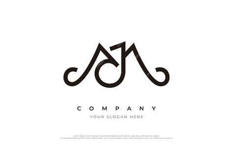 Lettre Jm Logo Ou Mj Monogram Logo Design Vector Vecteur Premium