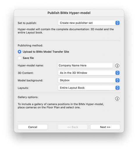 How To Export Bimx Models Inventure