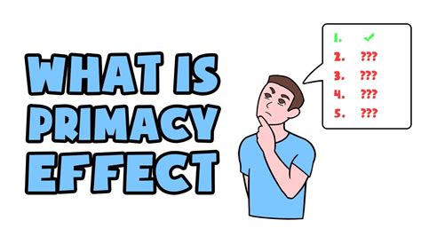 Primacy Effect Cartoons
