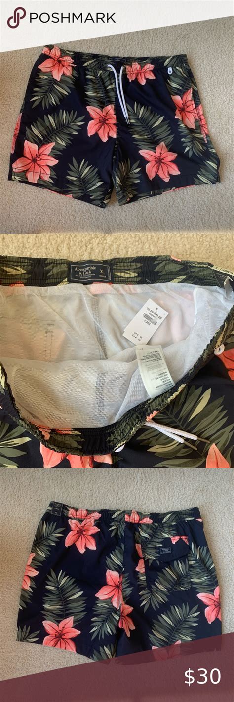Nwt Abercrombie And Fitch Mens Swim Trunks Swim Trunks Trunks Gym