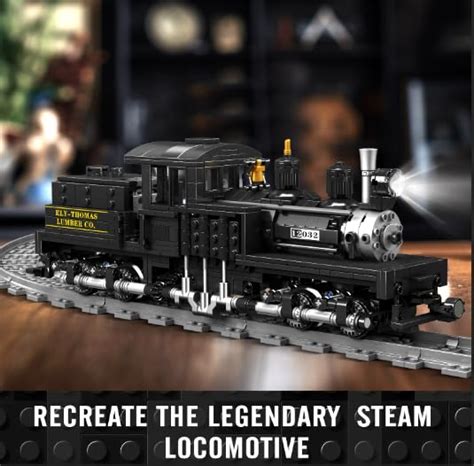 Mould King 12032 Technology Steam Locomotive Train Model Building