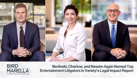Berlinski Cherlow And Nessim Again Named Top Entertainment Litigators In Varietys 2024 Legal