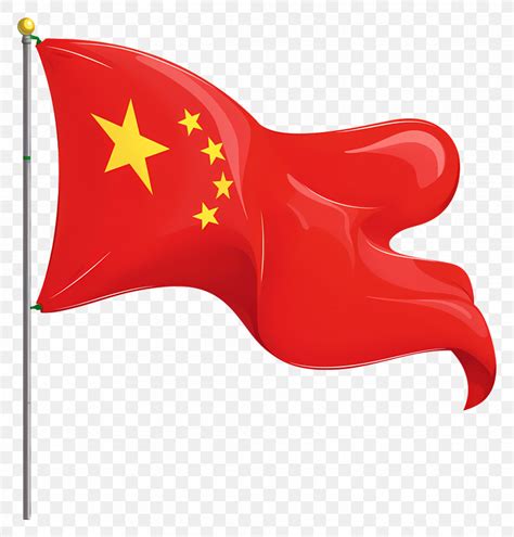 Flag Of China Chinese National Flag With Five Yellow Stars Png