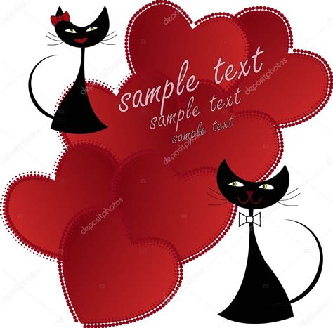 Love Black Cats Stock Vector Image By ©ykononova 8407999