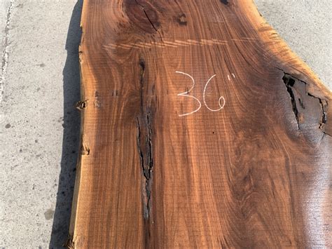 Live Edge Walnut Slab Le2507 3a 104 10 Irion Lumber Company