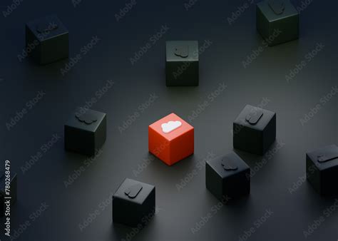 Highlighted Cloud Computing Cloud Calculations And Data Storage Access Communication And