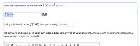 Solved Find The Linearization Of The Function F X X At Chegg Com