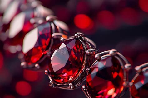 Luxury Ruby Bracelet In Golden Setting Stock Illustration