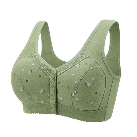 Daisy Bras For Older Women Comfortable Convenient Front Closure Cotton