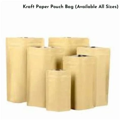 Kraft Paper Standup Pouch Bag Capacity 1 Kg At Rs 4piece In New