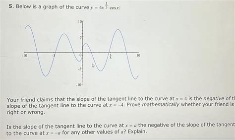 [answered] 5 Below Is A Graph Of The Curve Y 4x Cosx 10 10t Six 10 Your