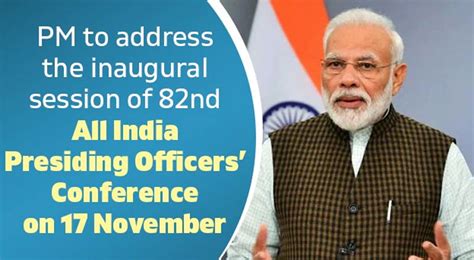 Pm Addresses The Inaugural Session Of 82nd All India Presiding Officers