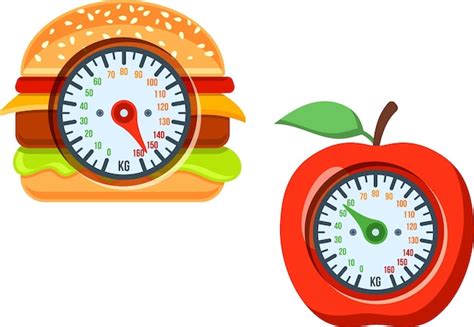 Concepto De Dieta Y Obesidad Vector Premium