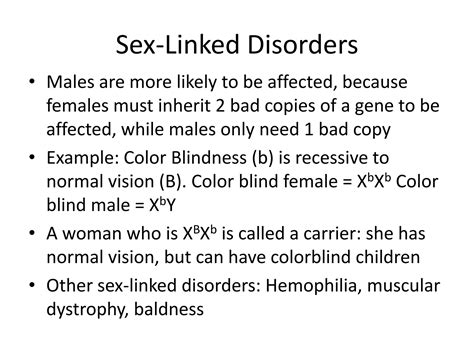 Notes Sex Linked Traits Ppt