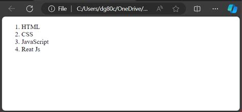 Ordered List In HTML Scientech Easy