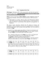 Sampling Methods And Bias In SPSS Lab Course Hero