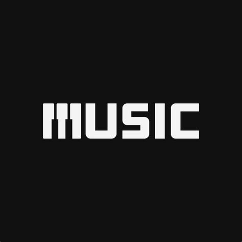 Premium Vector Vector Music Minimal Text Logo Design