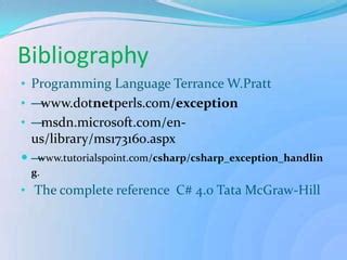 Implicit And Explicit Sequence Control With Exception Handling PPT