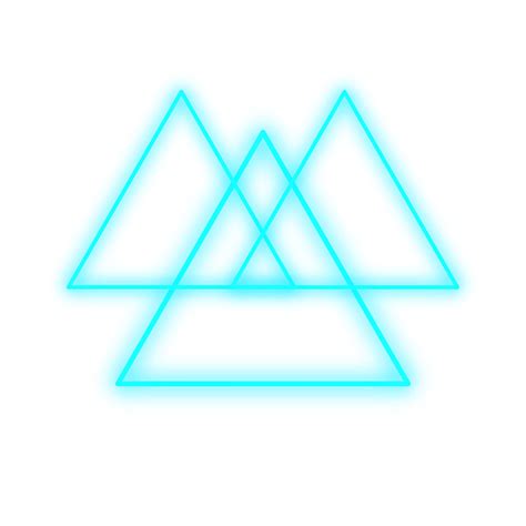 Cyan Neon Triangle 36557288 Png