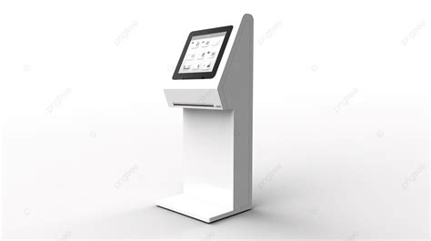 3d Render Of White Background Lcd Display Stand With Information