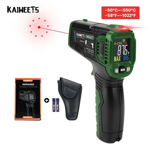 디지털 적외선 온도계 비접촉 레이저 온도 측정 고온계 이매저 습도계 적외선 온도계 컬러 Lcd 라이트 알람