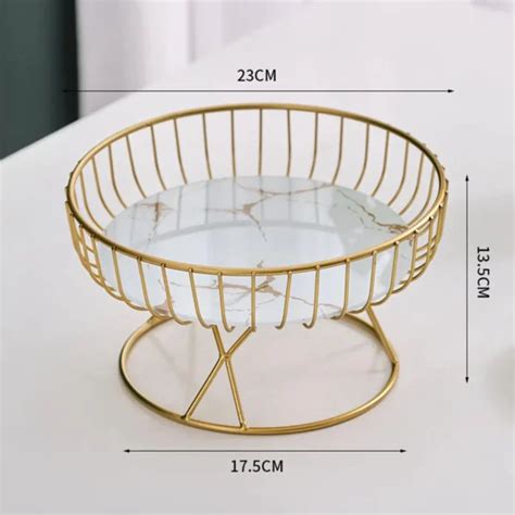 Corbeille à fruits en fil de fer métallique porte gâteaux robuste pour armoire de maison