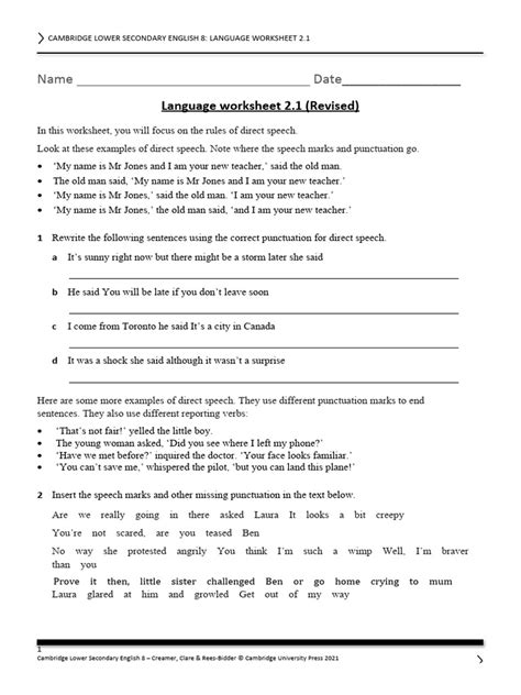 Ls English 8 Lang Worksheet 21 Pdf English Language Syntax