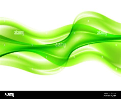 Bright Green Vector Waves Abstract Background Eps10 Stock Vector Image