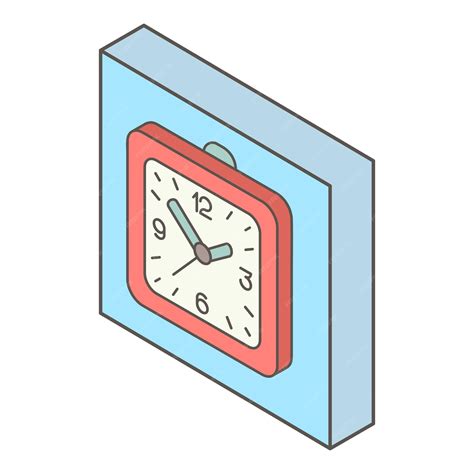 Premium Vector Square Clock Icon Isometric Illustration Of Square