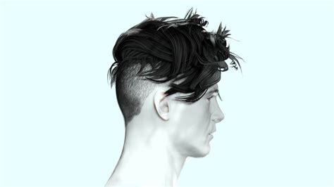 Realistic Male Hair Taper Fade Style 3d Model By Khaloui