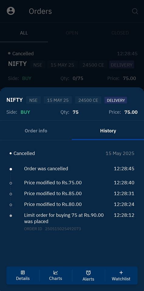 Request To Add Detailed Order History Feature In The New Upstox