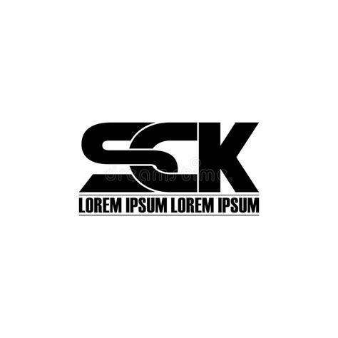Letter Sck Simple Monogram Logo Icon Design Stock Vector