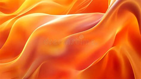Abstract Flowing Orange Fabric Texture Vibrant Movement Art And