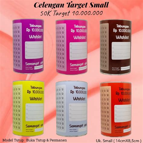 Jual Celengan Target 50k Target 10jt Tabungan Target Celengan Viral