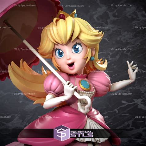 Princes Peach Video Game Version 3d Model Mario Stl Files Specialstl